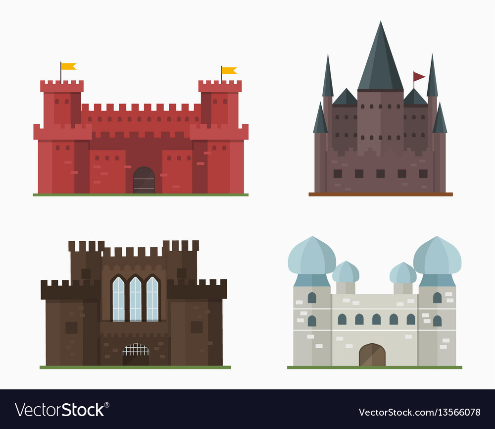 Cartoon fairy tale castle tower icon cute Vector Image