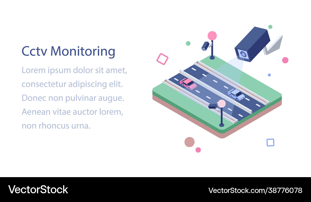 Cctv monitoring technology Royalty Free Vector Image