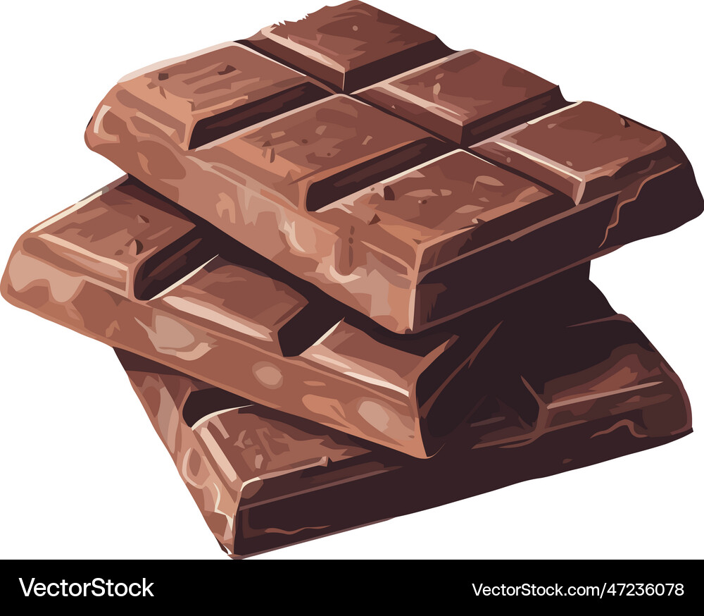 Chocolate bar dessert sweet Royalty Free Vector Image