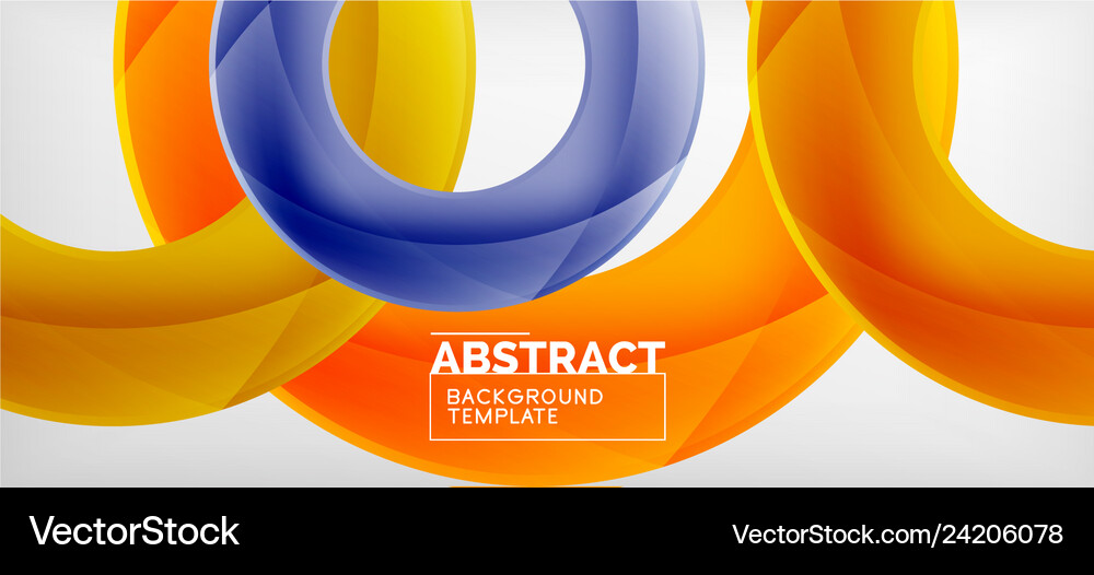 Colorful rings geometric abstract Royalty Free Vector Image