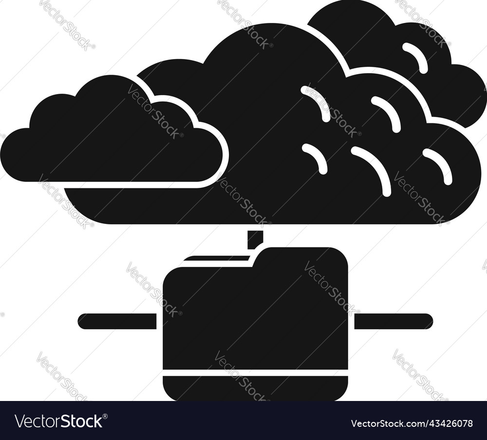 Database cloud icon simple platform system Vector Image