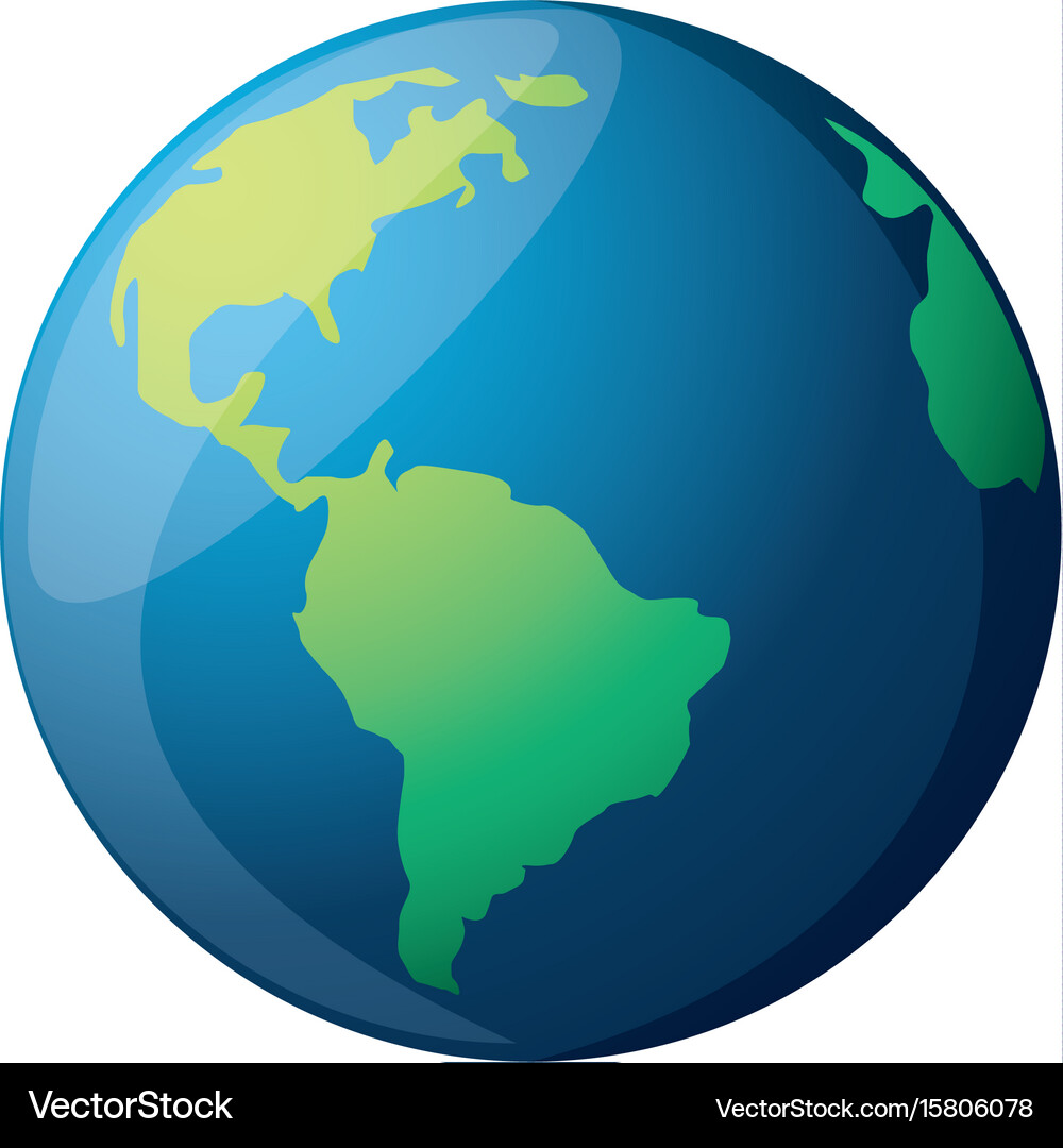 Earth planet isolated Royalty Free Vector Image
