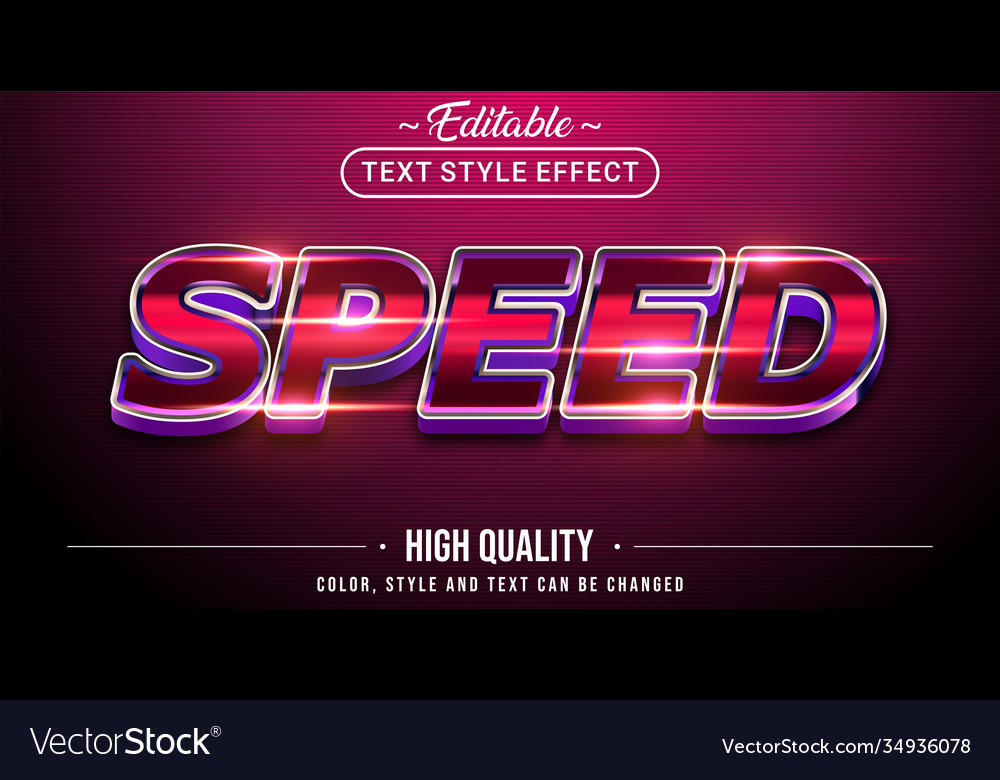 Editable text style effect - text style Royalty Free Vector