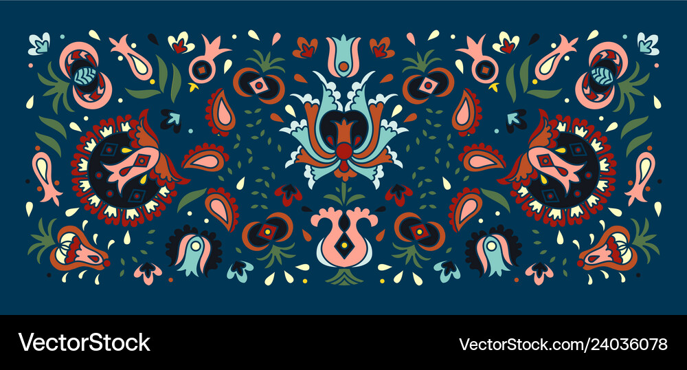 Hand drawn national crimean tatar pattern Vector Image