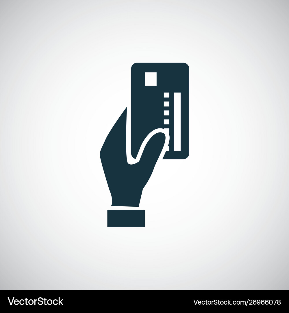 Hand holding credit card icon Royalty Free Vector Image