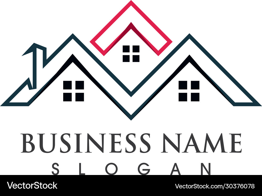Home logo and symbol line Royalty Free Vector Image