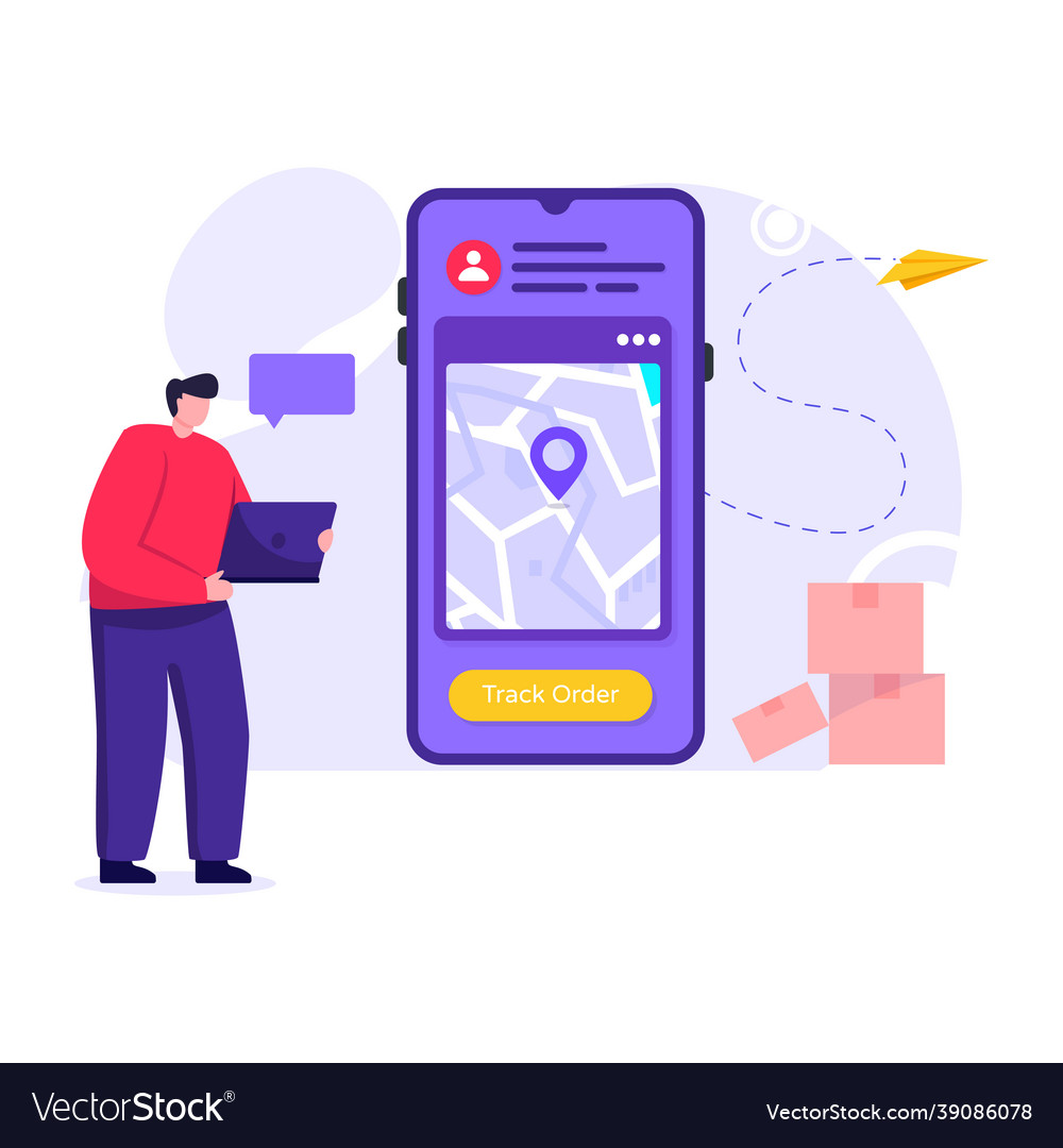 Parcel tracking Royalty Free Vector Image - VectorStock