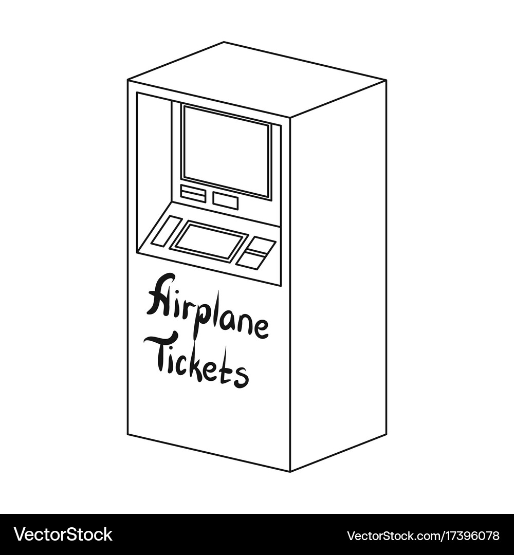 Terminal for aviation tickets terminals single Vector Image