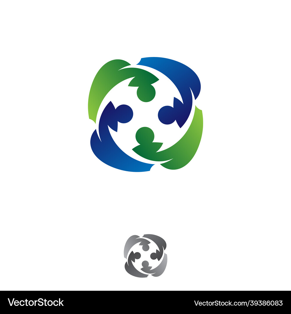 Abstract community design or healthy symbol Vector Image