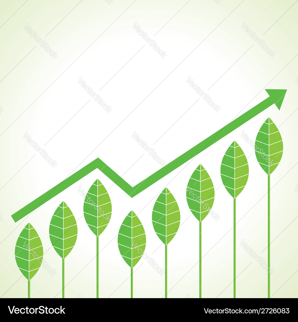 Agriculture business growth graph concept Vector Image