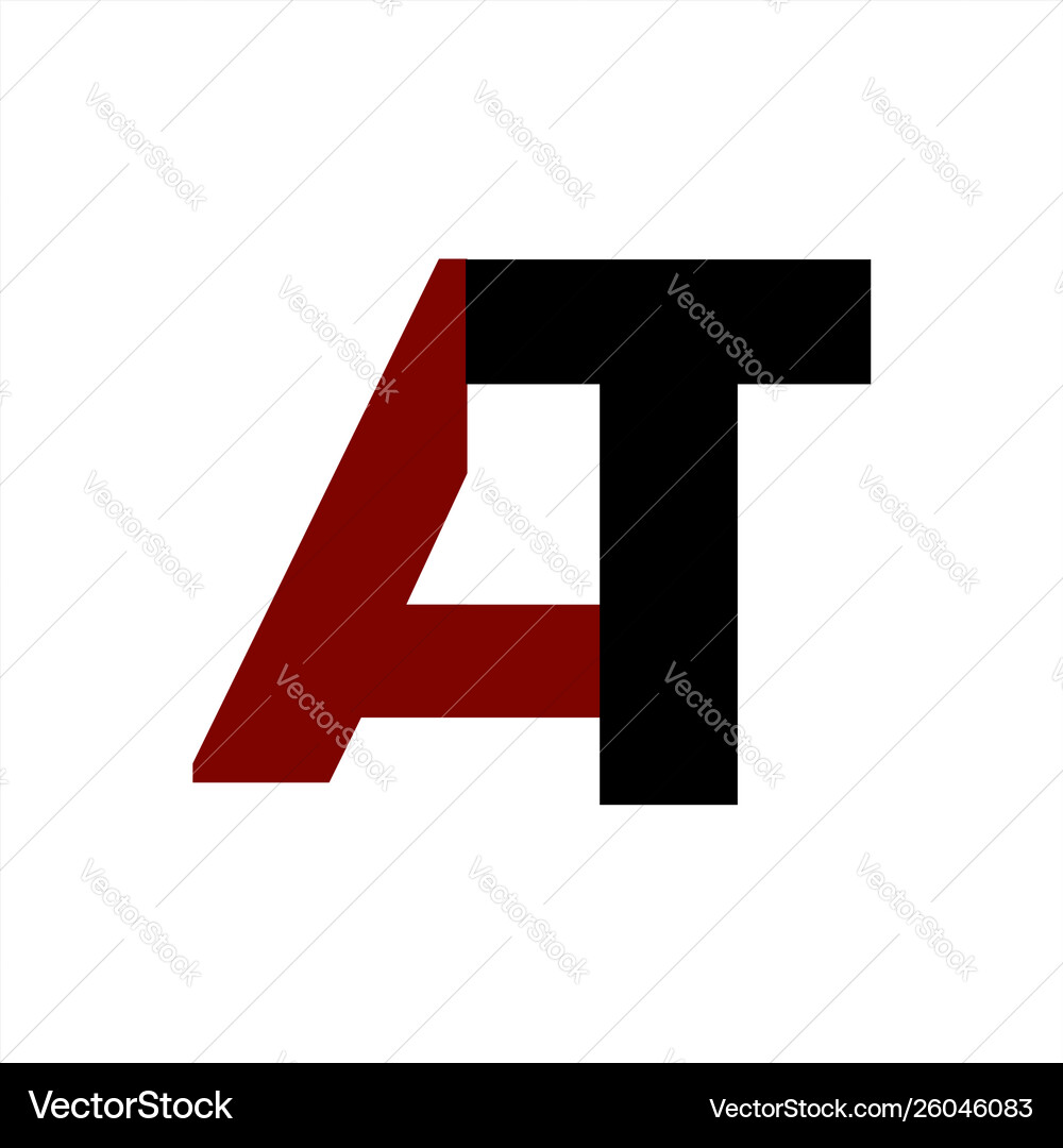 At initials company logo and icon Royalty Free Vector Image