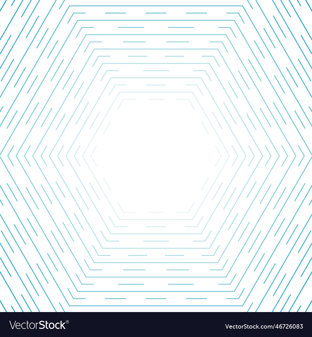 Blue Hexagonal Lines Abstract Futuristic Tech Vector Image