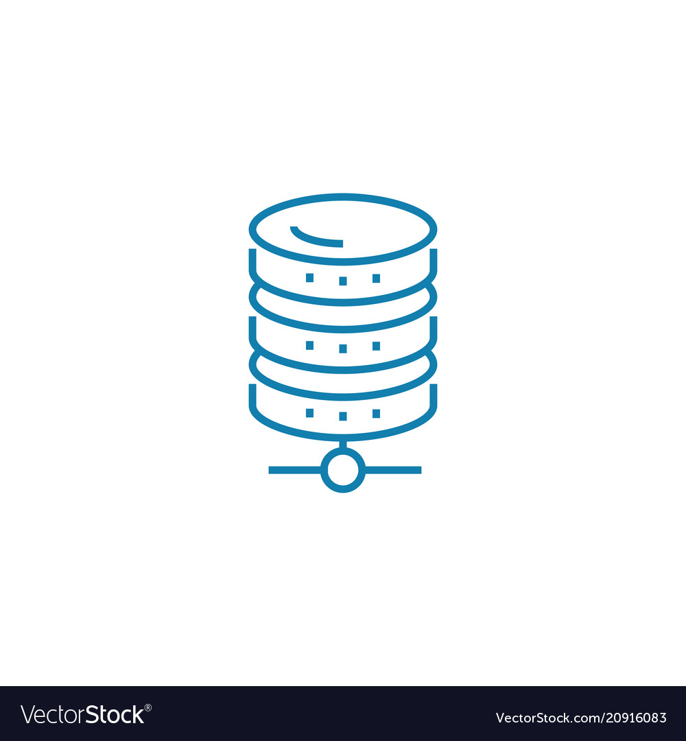 Data packets linear icon concept packets Vector Image
