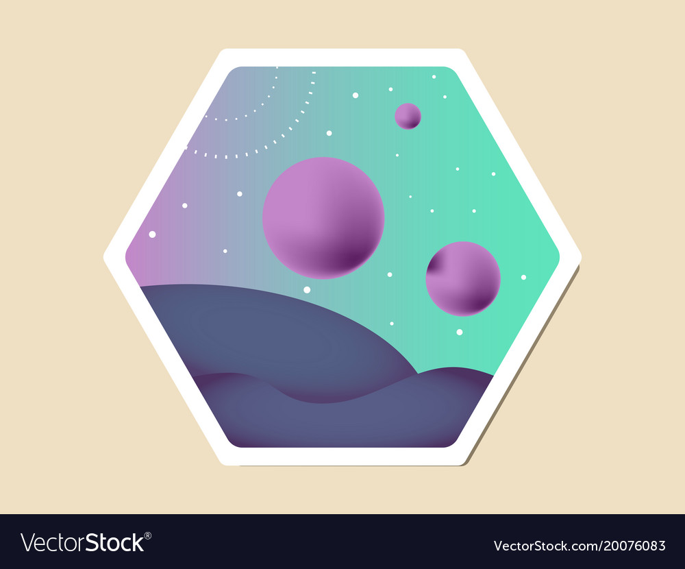 Space flat background Royalty Free Vector Image