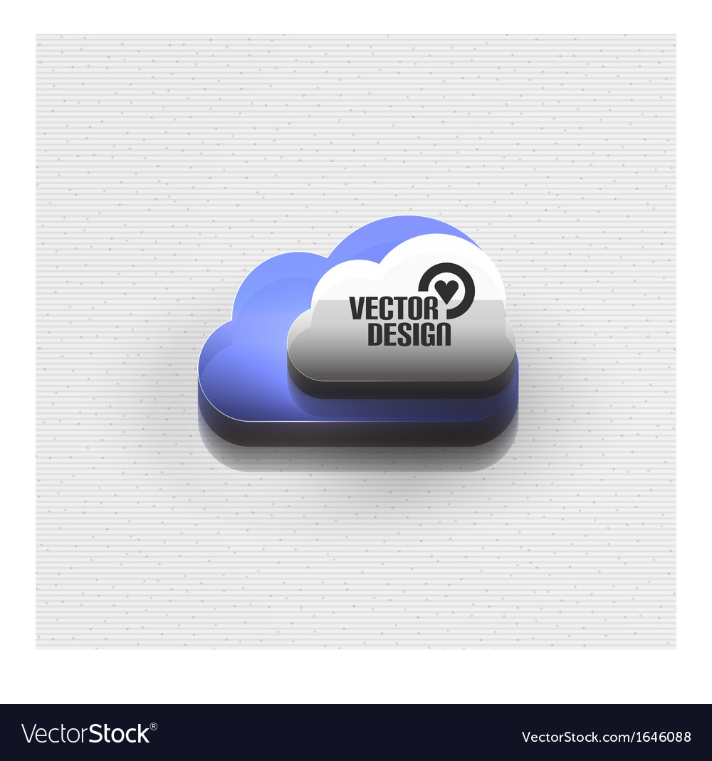 3d cloud computing concept icon Royalty Free Vector Image