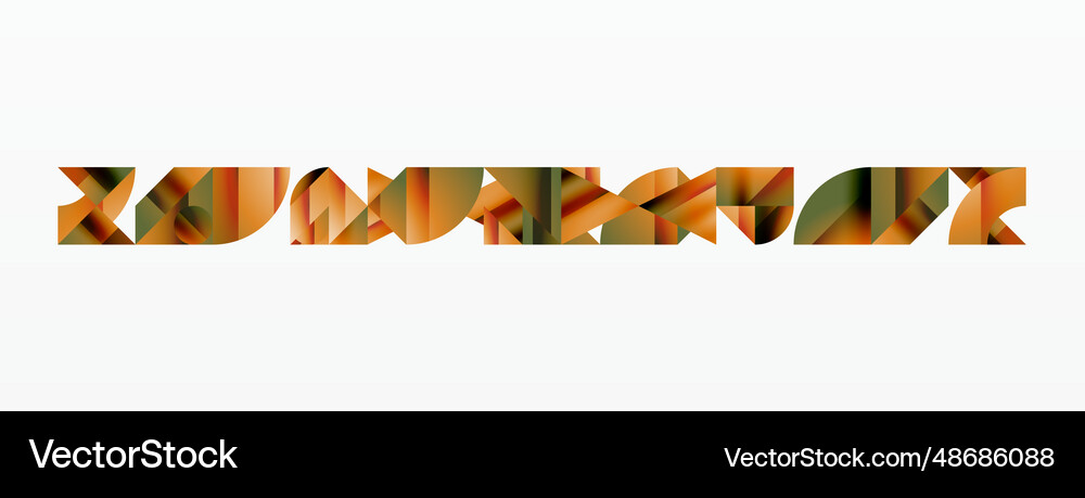 Assorted geometric shapes unite in a minimalistic Vector Image