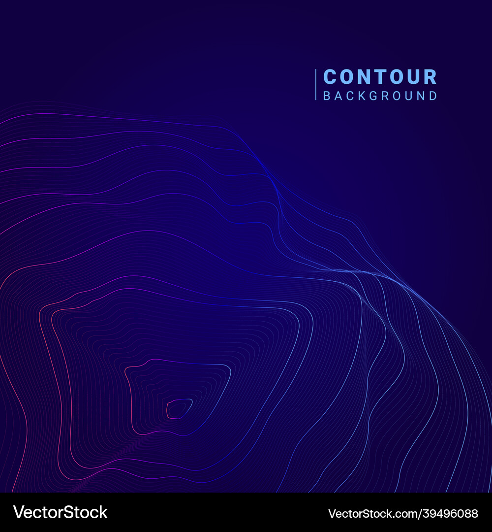 Colorful abstract contour lines Royalty Free Vector Image