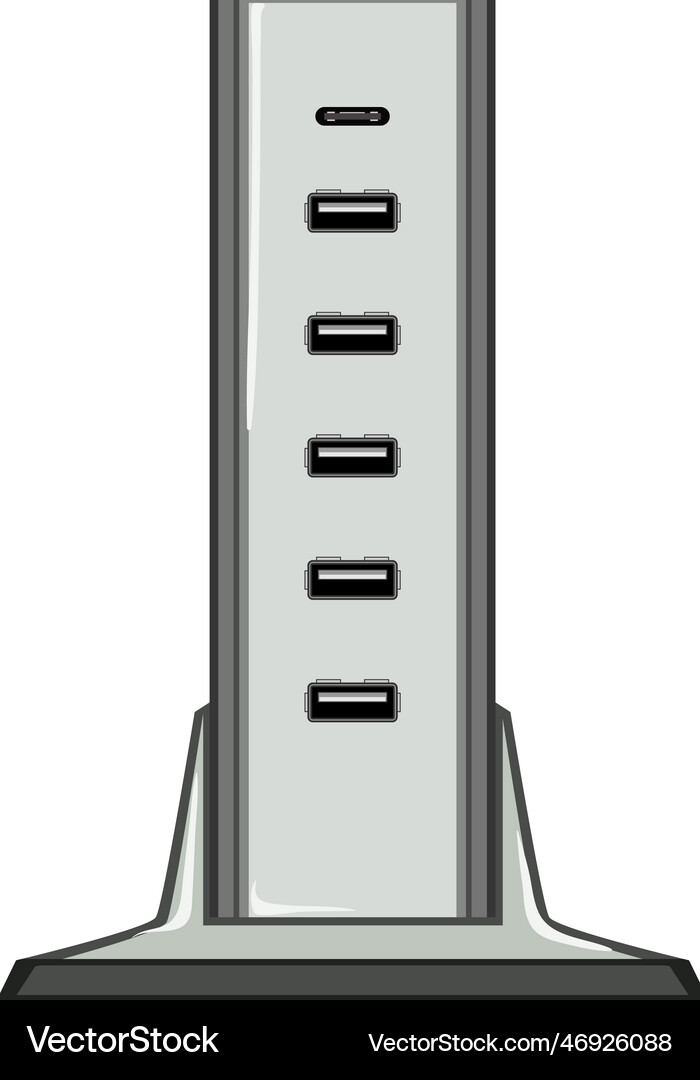 Equipment usb hub cartoon Royalty Free Vector Image