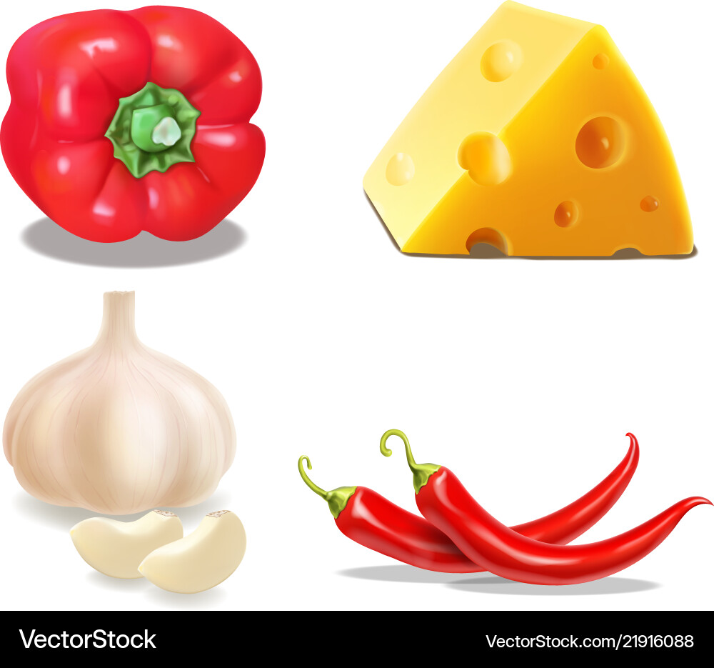 Food flavors for snacks Royalty Free Vector Image
