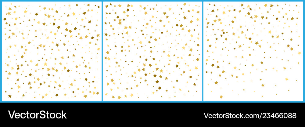 Gold star confetti celebrations simple festive Vector Image