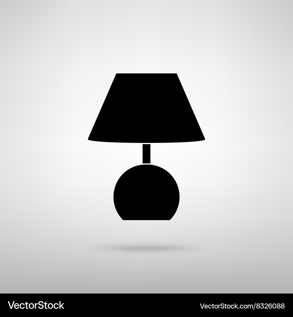 Lamp sign Royalty Free Vector Image - VectorStock
