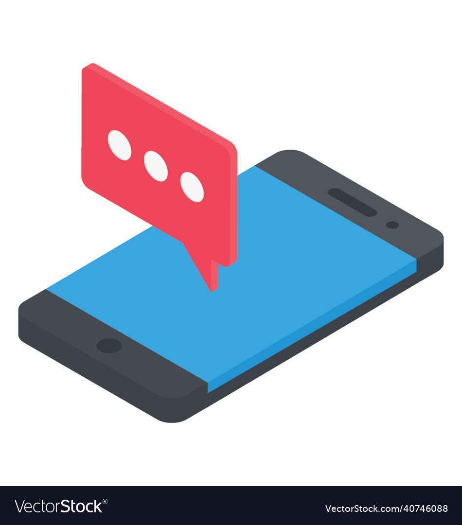 Mobile chat Royalty Free Vector Image - VectorStock