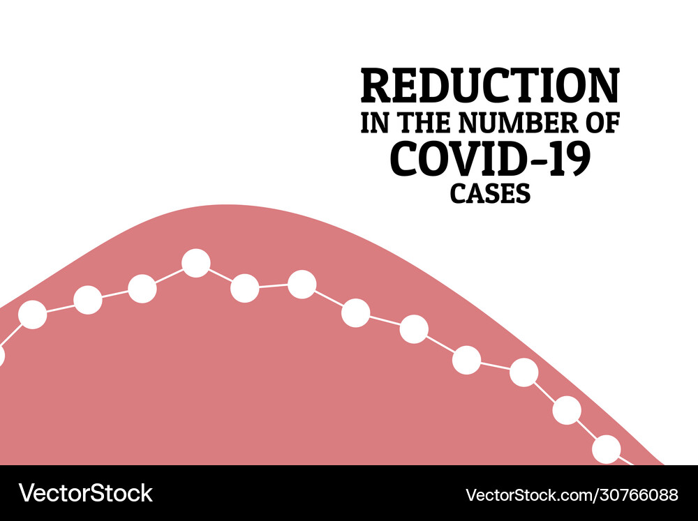 Reduction in number covid-19 cases concept Vector Image
