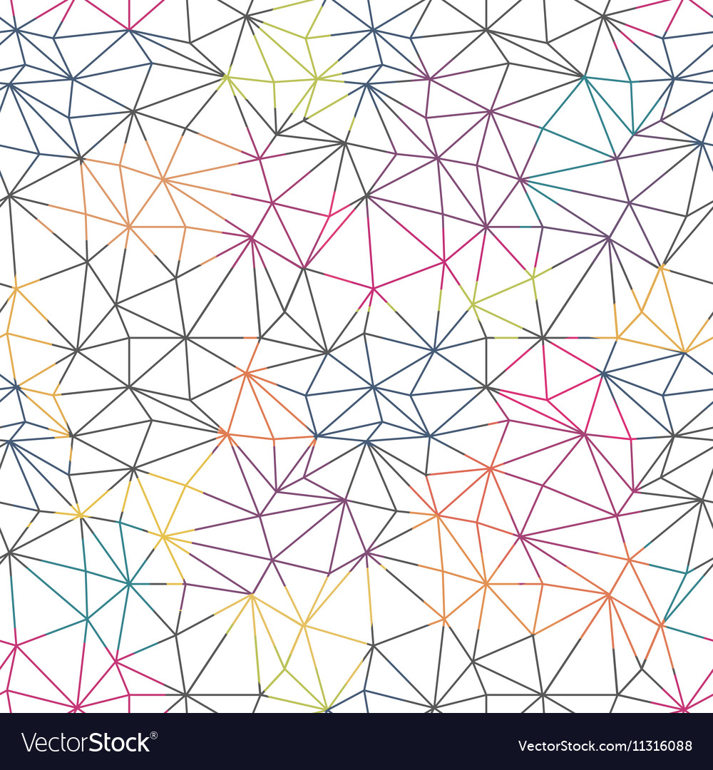 Wireframe abstract surface seamless pattern Vector Image