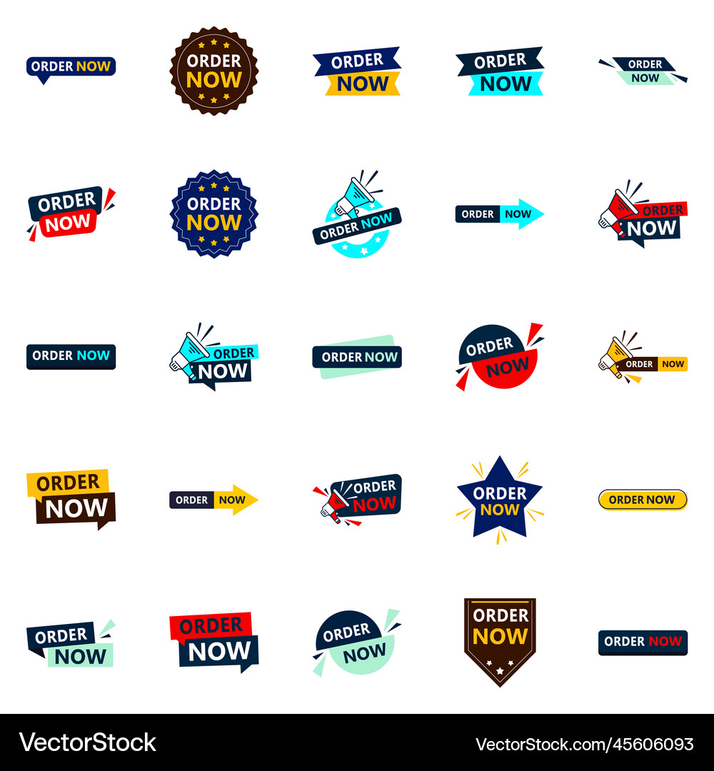25 creative order now banners to help you stand Vector Image