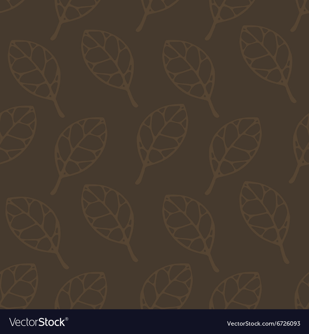 Brown leaf seamless pattern pr Royalty Free Vector Image