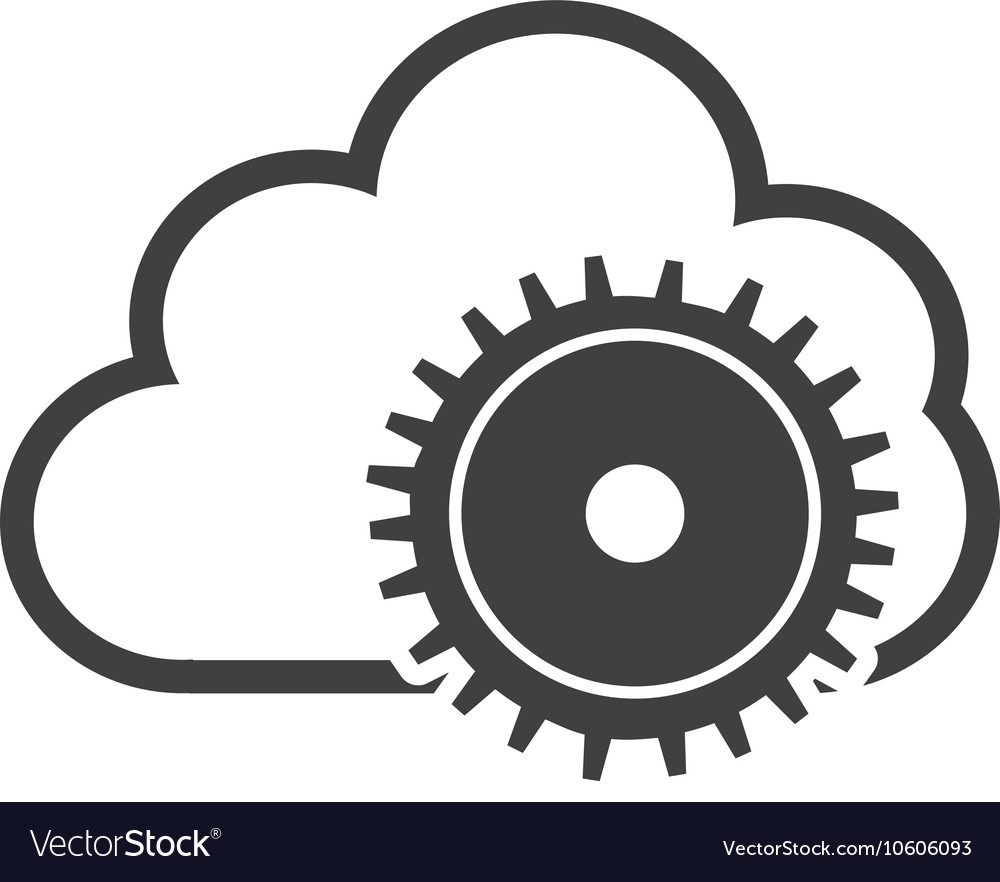 Cloud computing data center isolated icon Vector Image