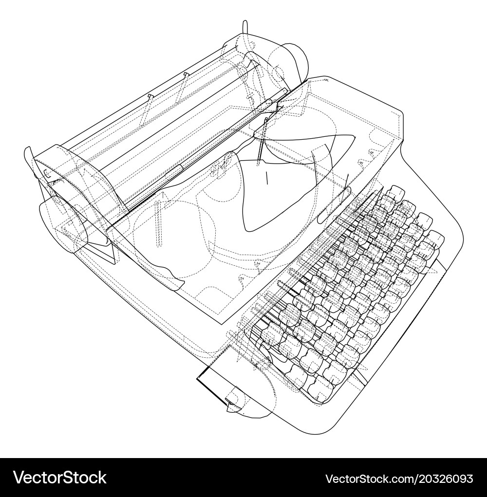 Concept of typewriter Royalty Free Vector Image