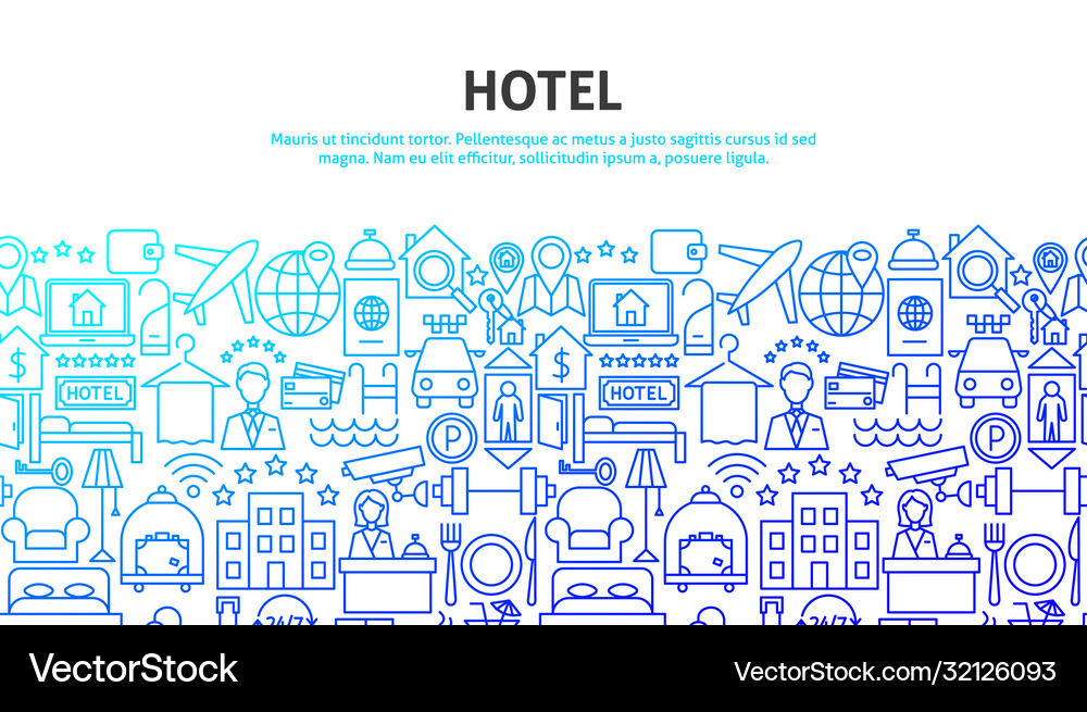 Hotel art concept Royalty Free Vector Image - VectorStock