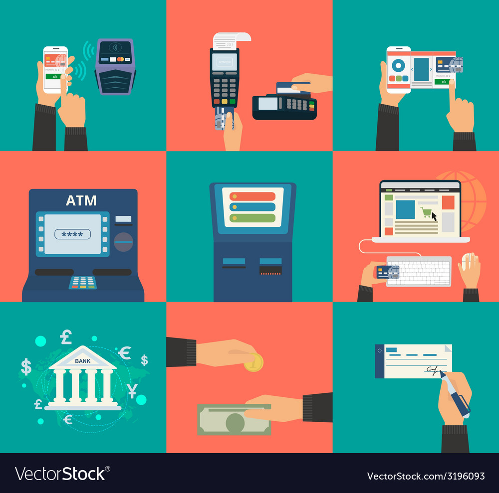 Payment methods Royalty Free Vector Image - VectorStock