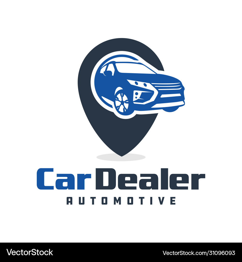 Road sign car logo design Royalty Free Vector Image