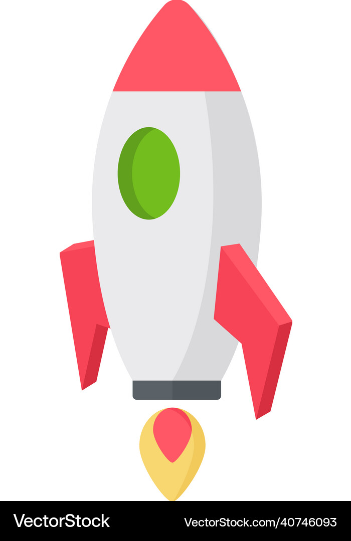 Rocket Launch Royalty Free Vector Image Vectorstock