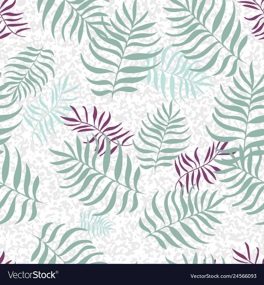Tropical palm leaves seamless pattern Royalty Free Vector