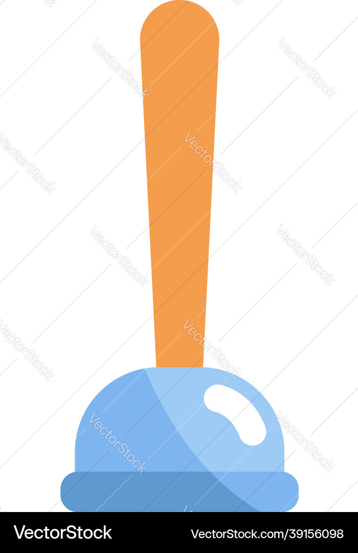 Blue plunger icon on white background Royalty Free Vector