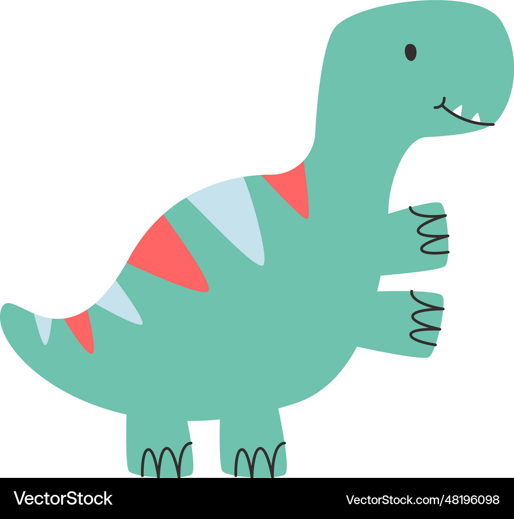 Childish baby dinosaur Royalty Free Vector Image