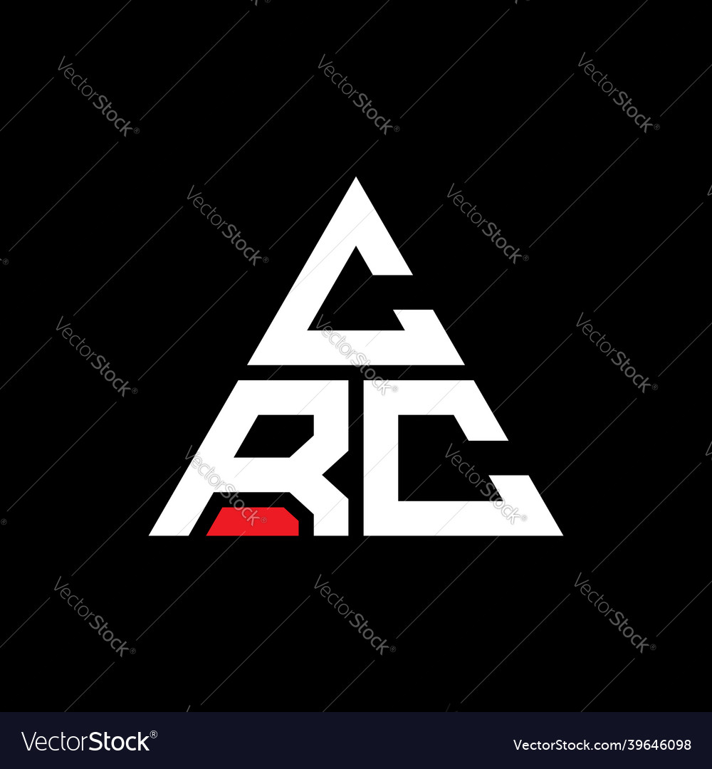 Crc triangle letter logo design Royalty Free Vector Image