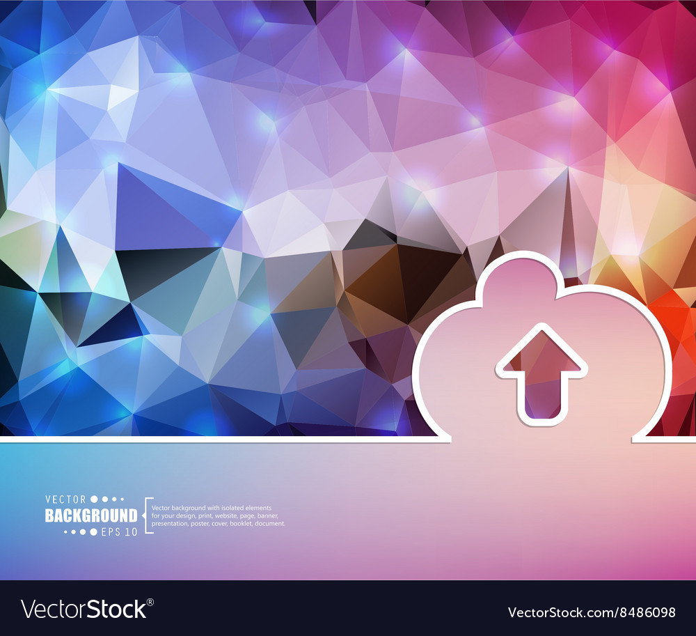 Creative cloud art template Royalty Free Vector Image