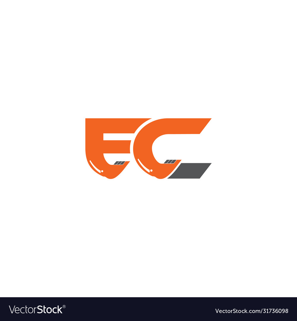 Fc letter logo icon design template elements Vector Image