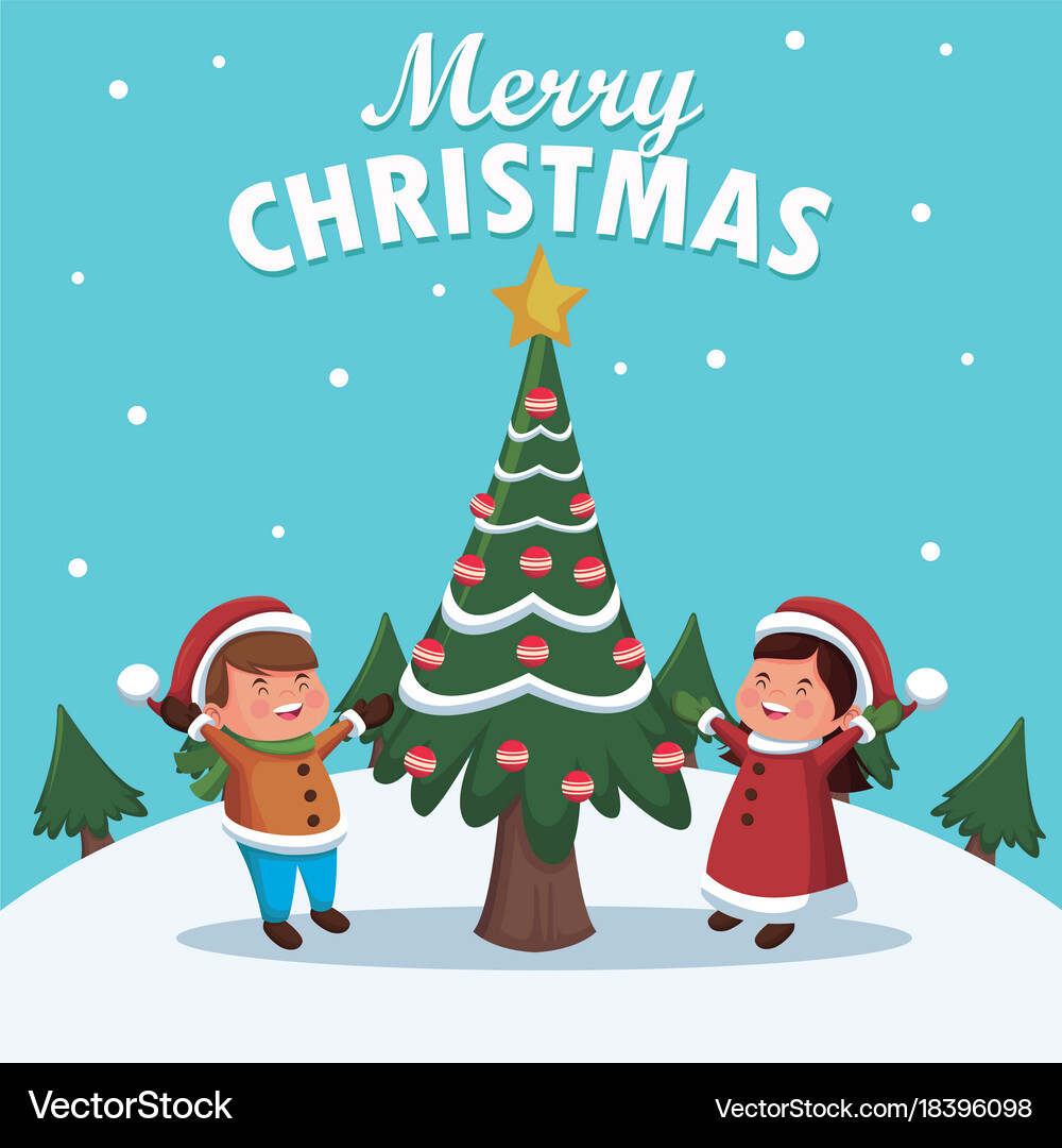 Merry christmas cartoon Royalty Free Vector Image