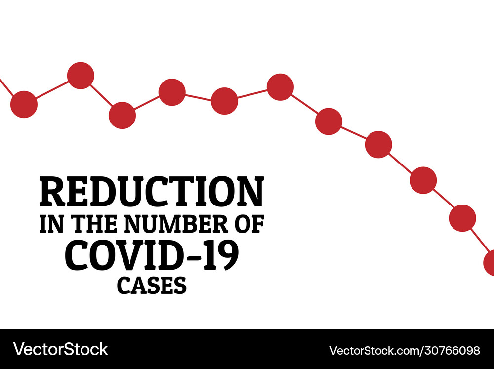 Reduction in number covid-19 cases concept Vector Image