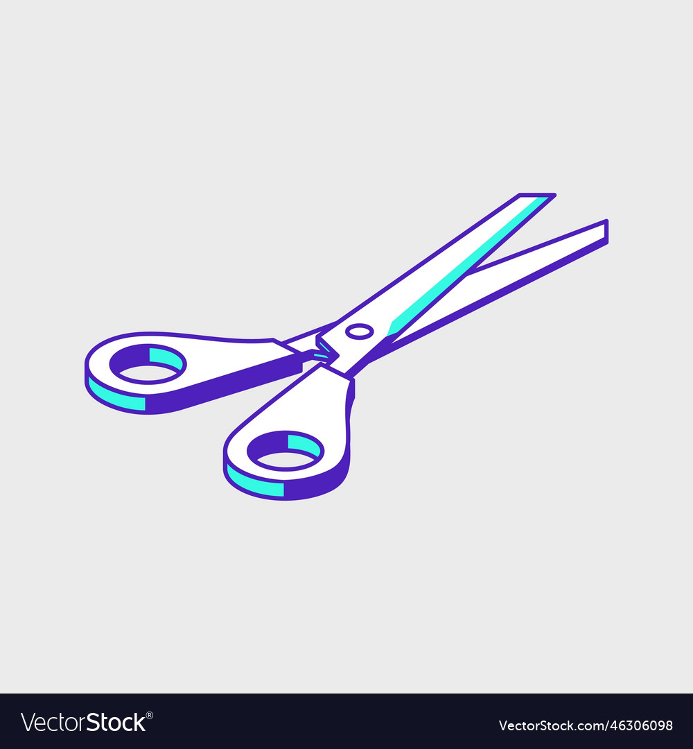 Scissors isometric Royalty Free Vector Image - VectorStock