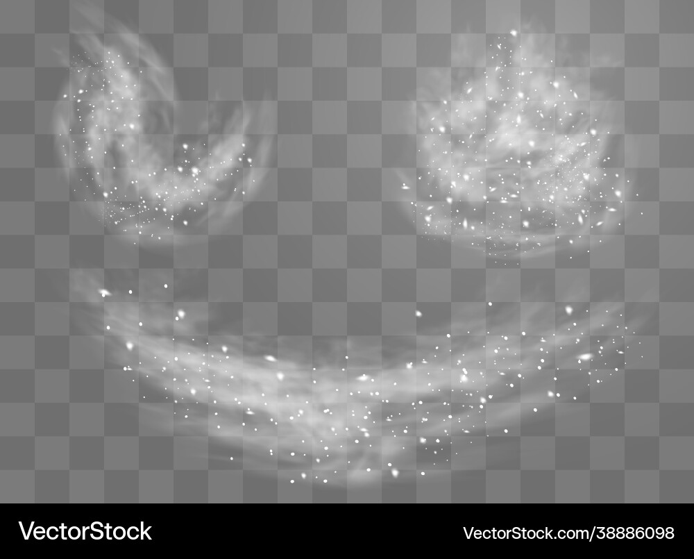 White gradient winter snow wind with fog Vector Image