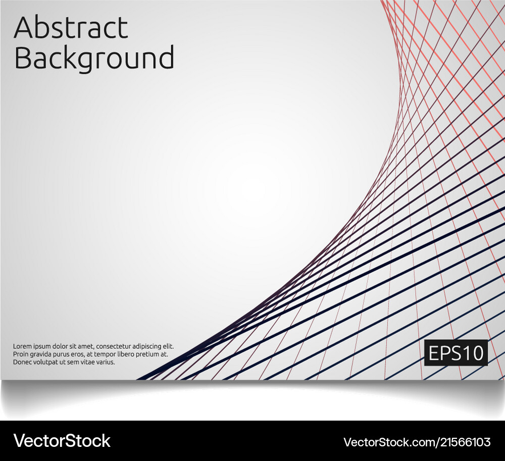 Abstract colorful line art cover template Vector Image