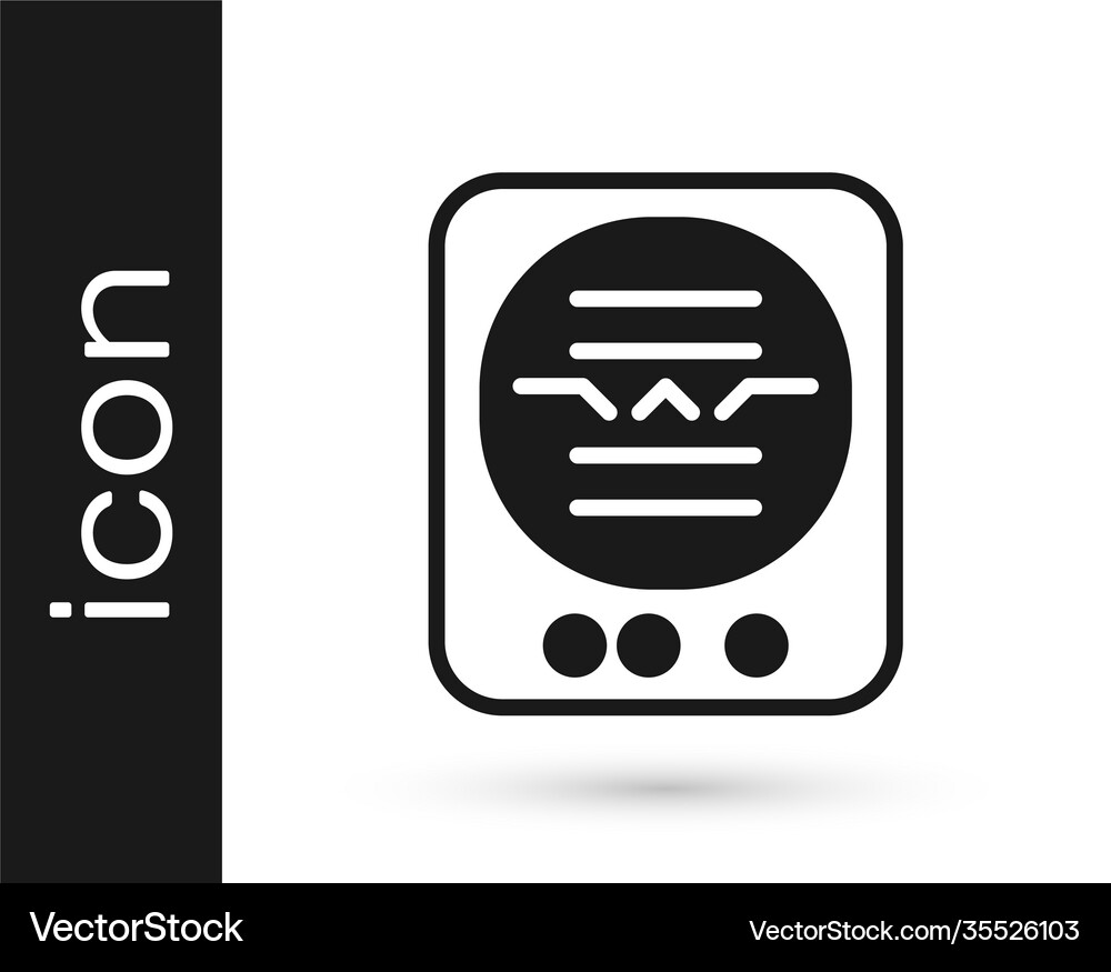 Black attitude indicator is an instrument used in Vector Image