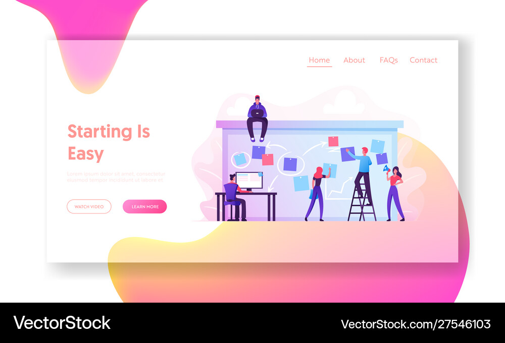 Company business team planning and scheduling Vector Image