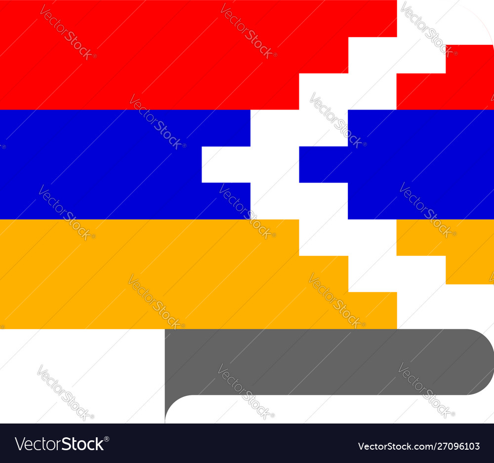 Flag horizontal shape pointer for world map Vector Image